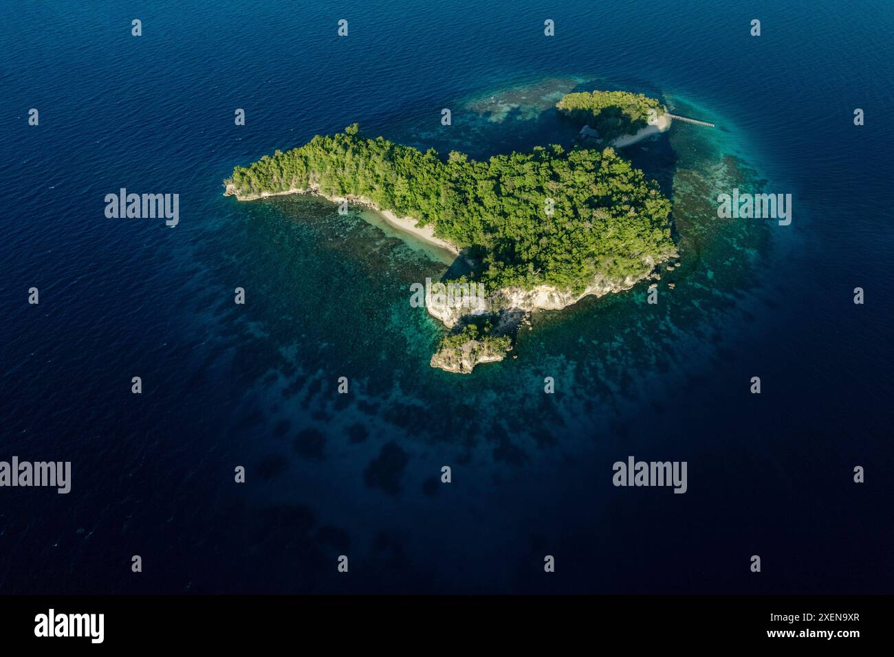 Beautiful Bolilanga Island with resort in the Togien Islands of ...