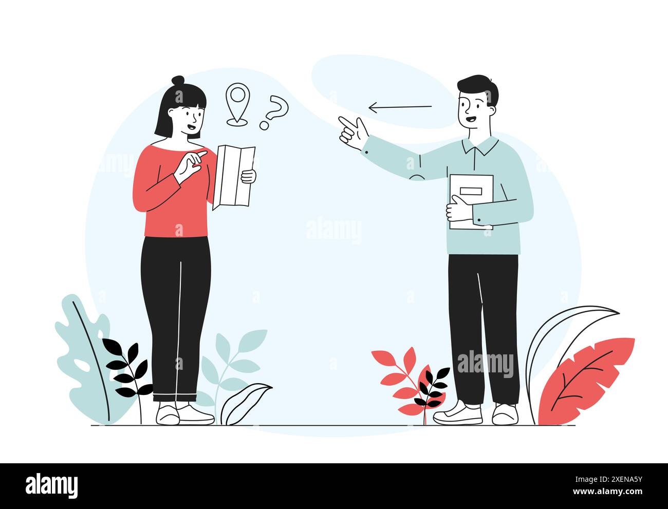 Woman directions map Stock Vector Images - Alamy