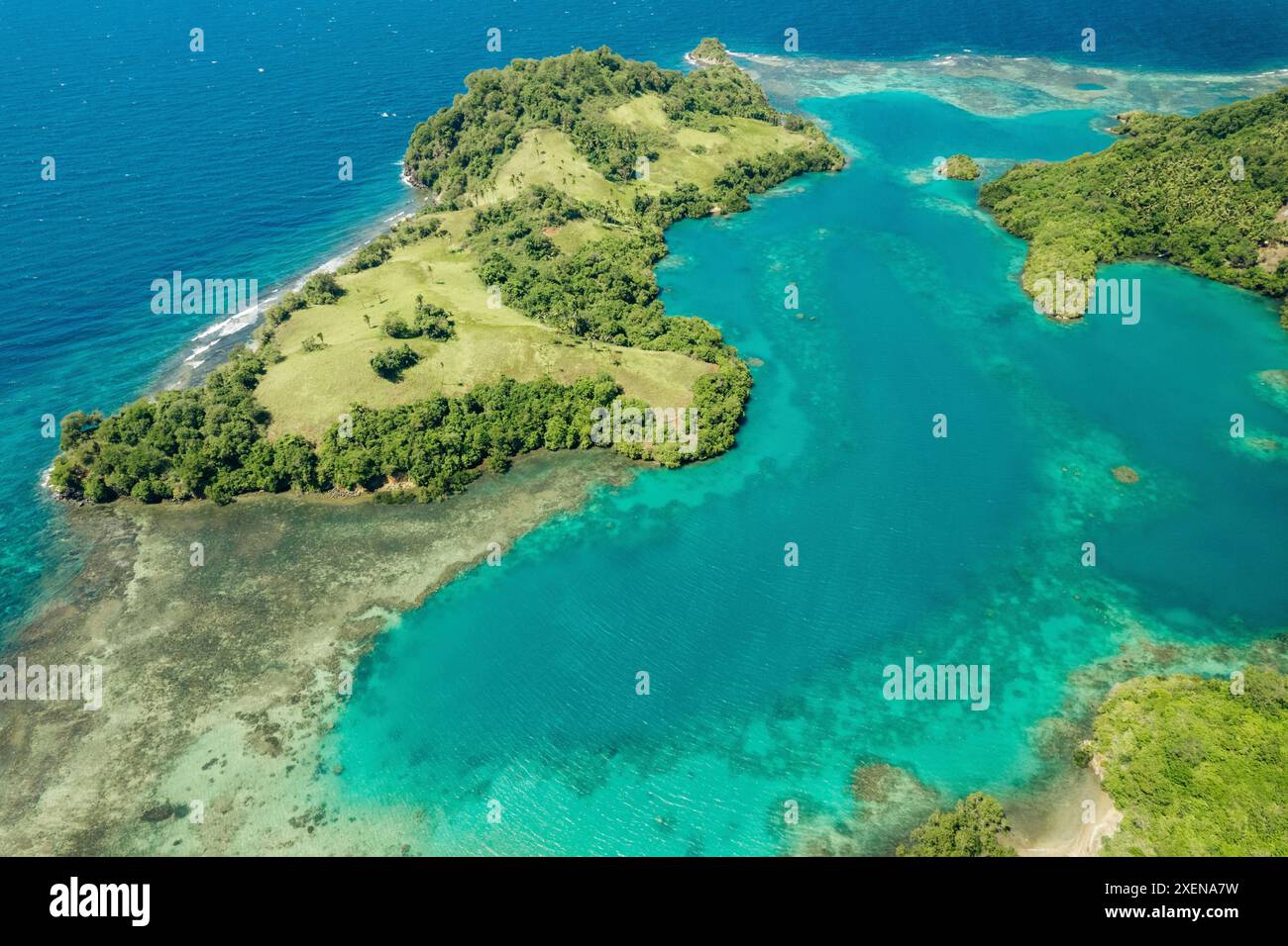 Exotic natural beauty of the Molucca Sea and lush vegetation at Borgo ...