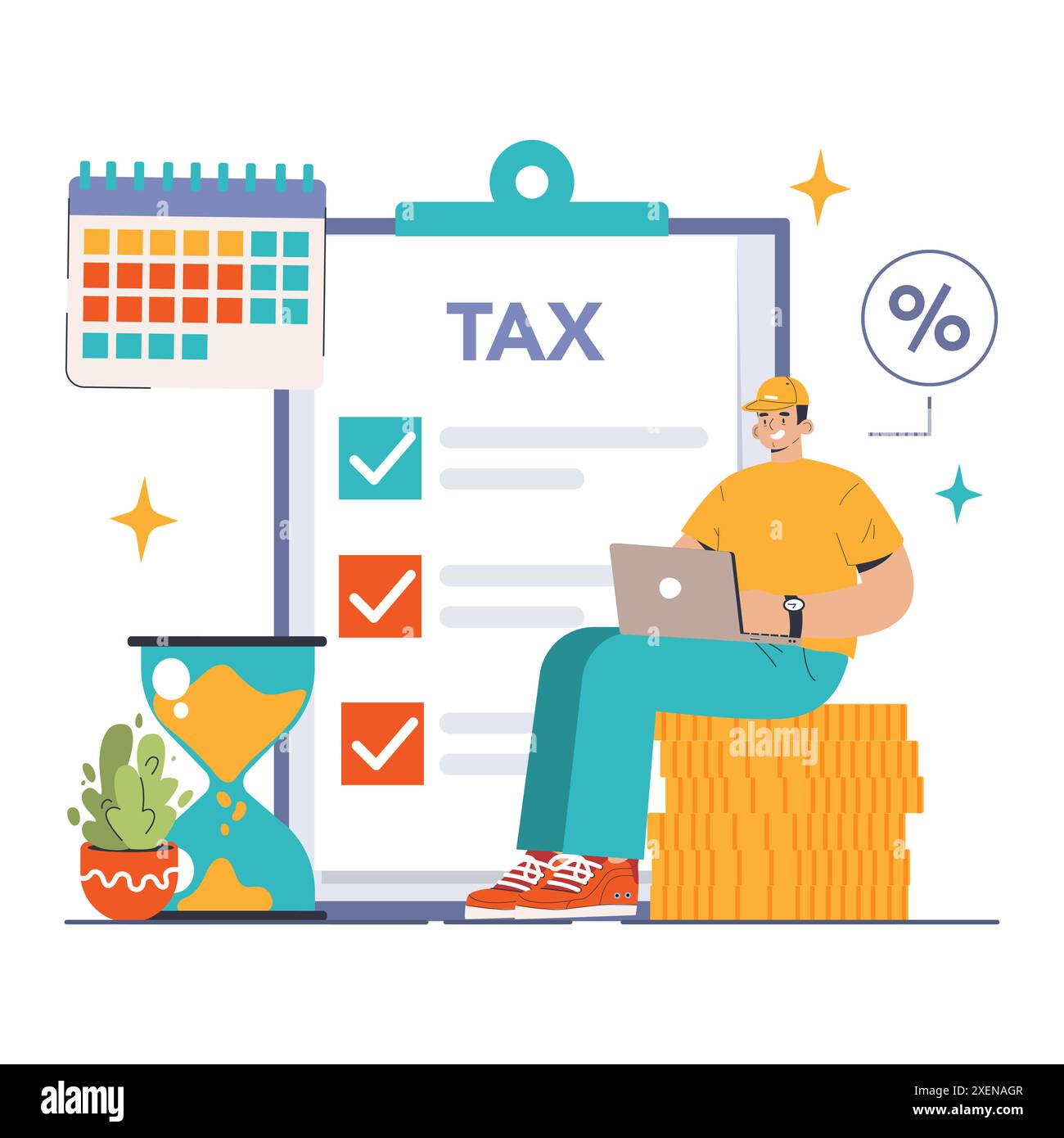 Tax credit. Financial efficiency, budgeting and economy idea. Taxes ...