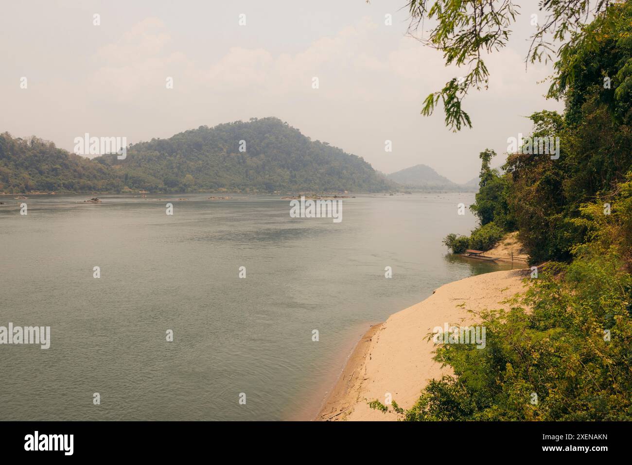 Old French Port, a historical site in Hang Khon, Laos; Hang Khon, Laos ...