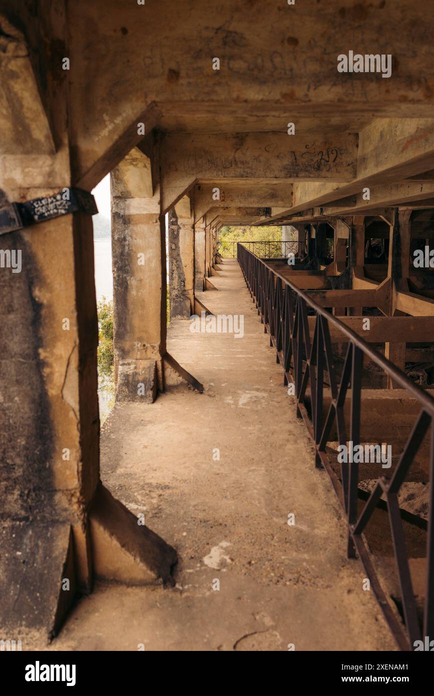 Old French Port, a historical site, with remains of the French railway ...