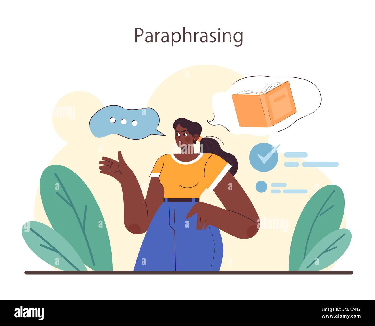 Active listening skill. Attentive business character or employee soft ...