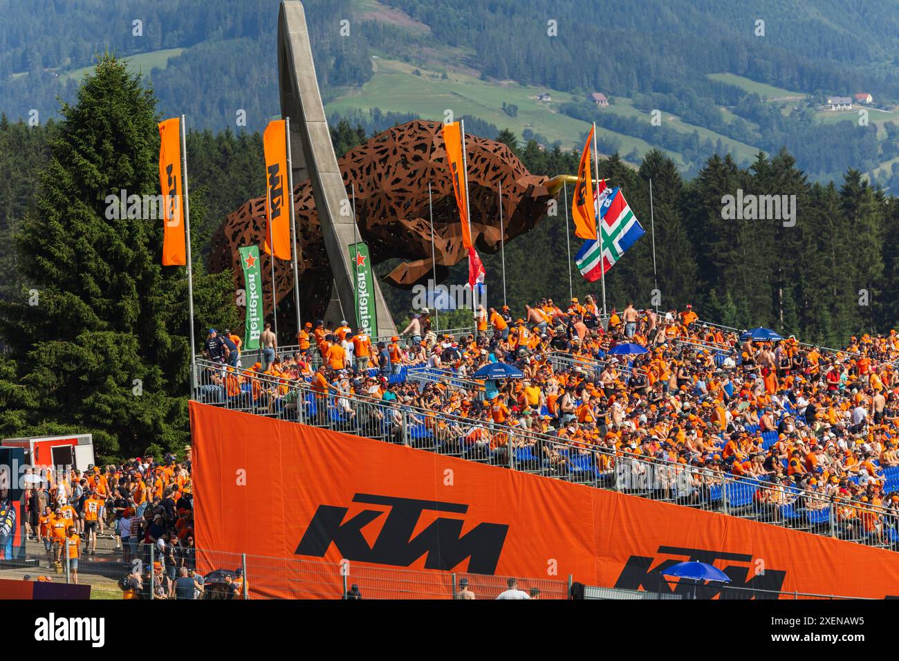 Red Bull Ring, Spielberg, Austria. 28.June.2024; Orange Army and ...