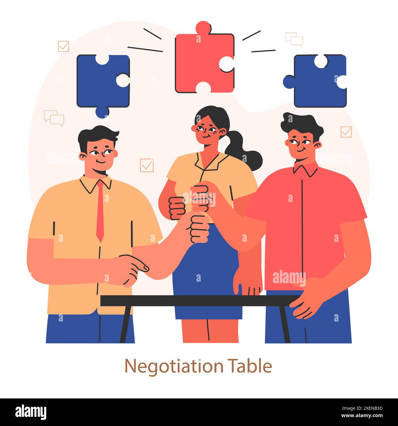Woman signing a paper Stock Vector Images - Alamy