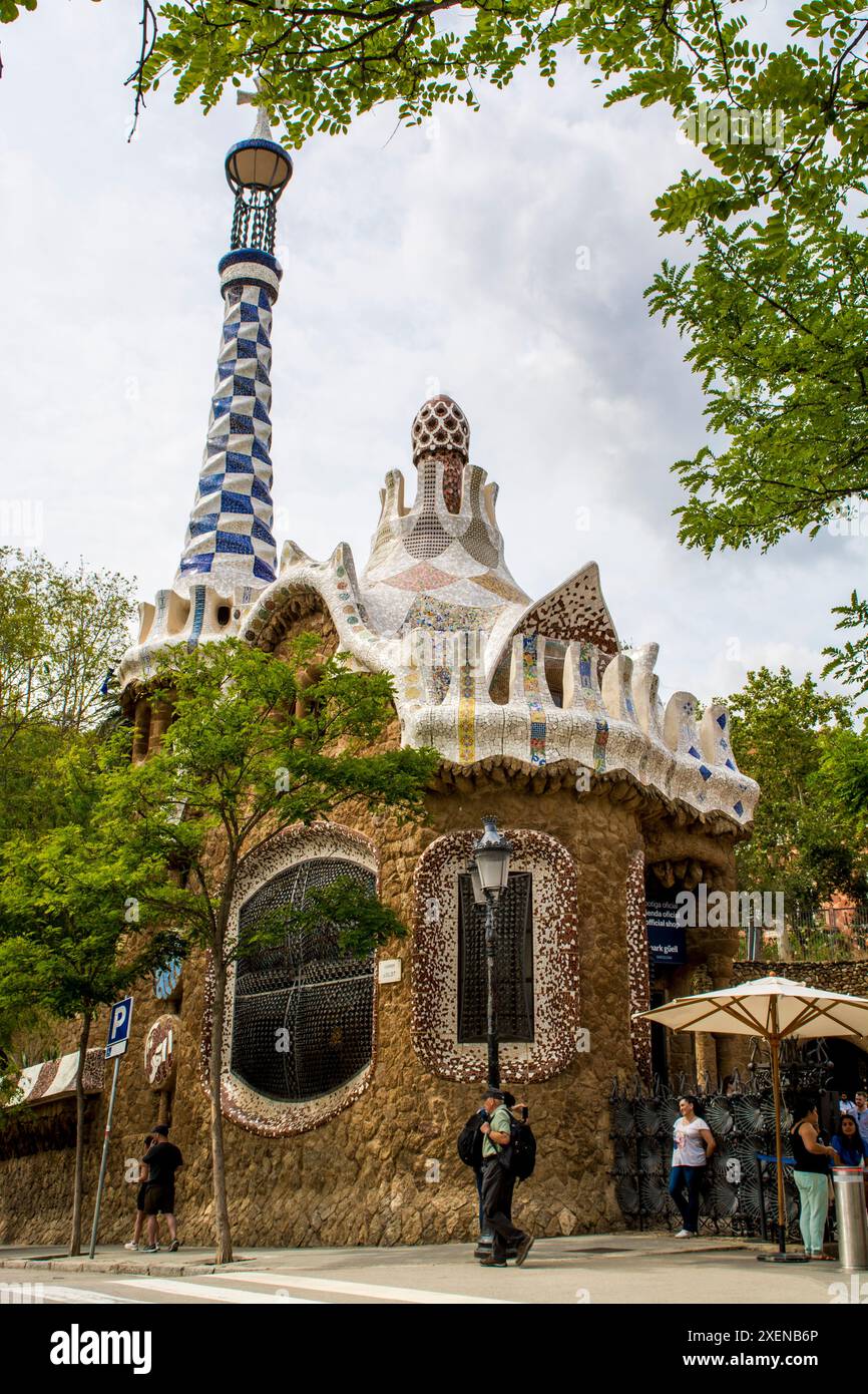 Antoni Gaudi modernism designed Park Guell is located on Carmet Hill ...