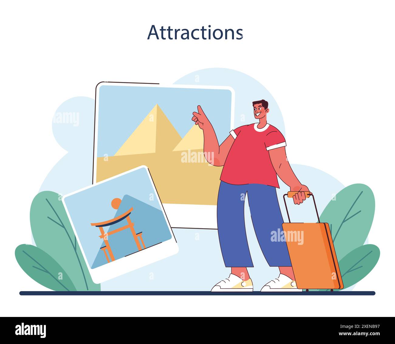 Tourism. People traveling the world seeing attractions and cultural ...