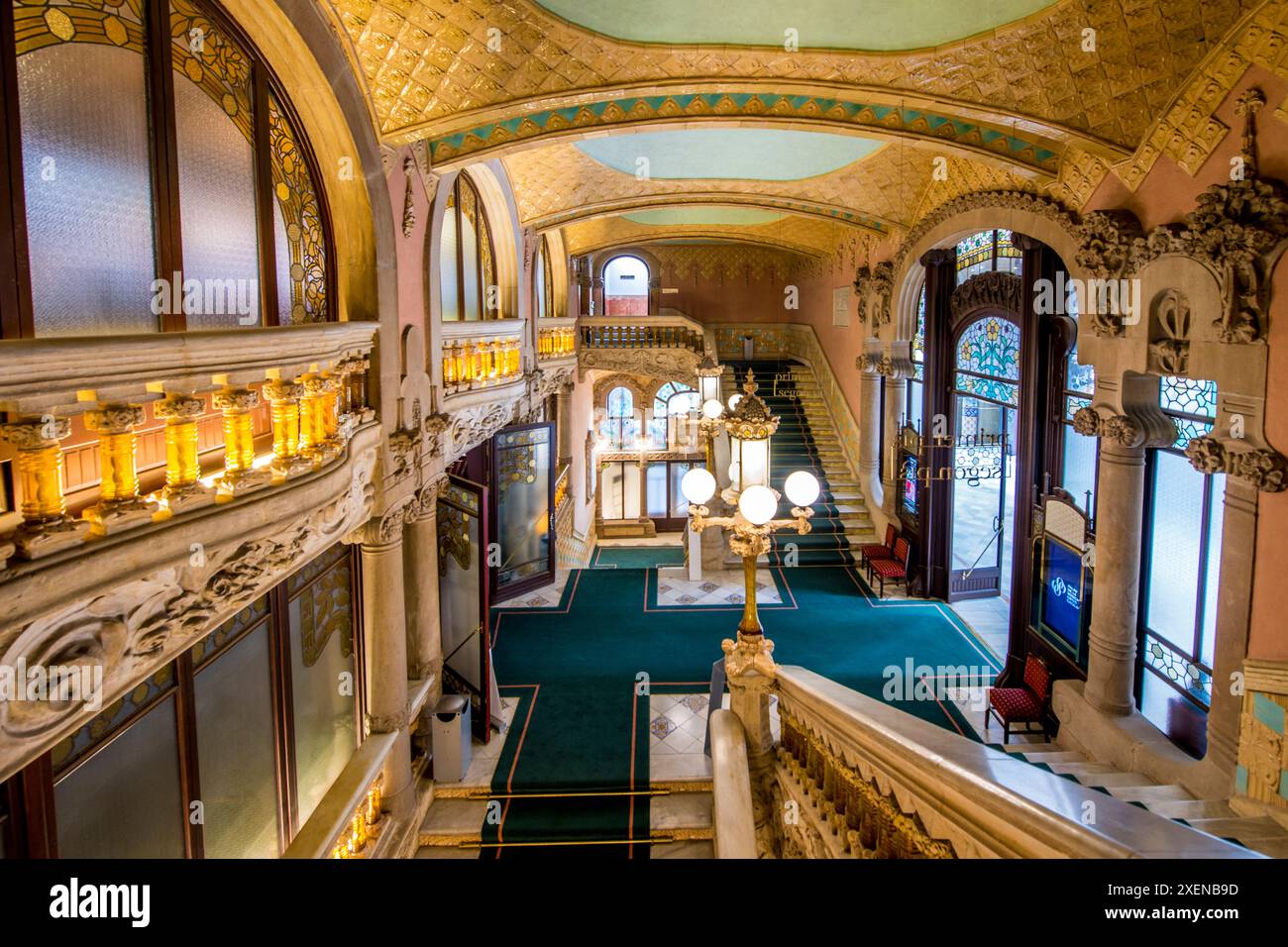 Entrance hall of the Palau de la Música Catalana (Palace of Catalan ...