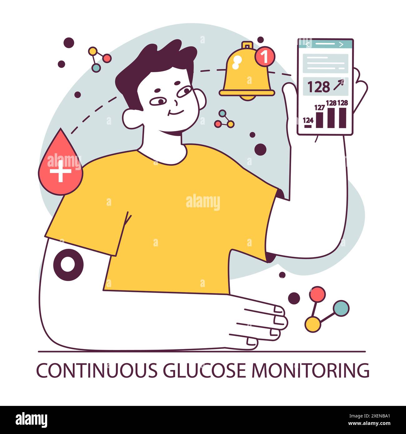 Diabetes. Measuring sugar blood with glucometer. Glucose monitoring ...