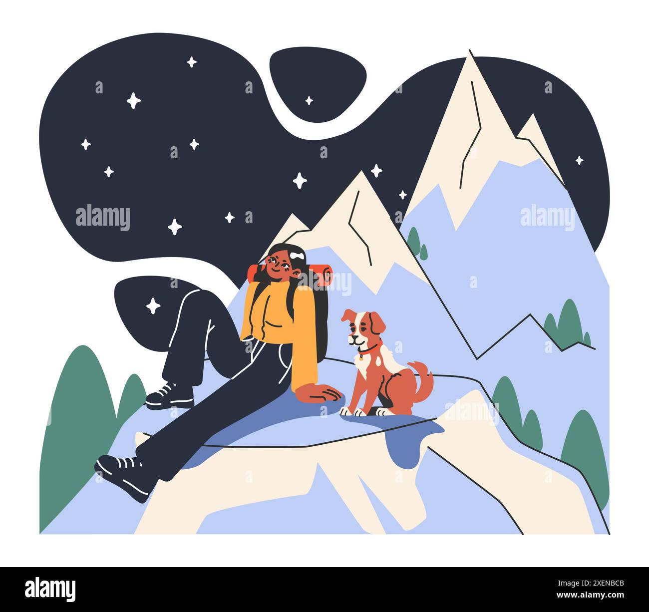 Mountaineering. Mountain climbers with backpacks during nature ...