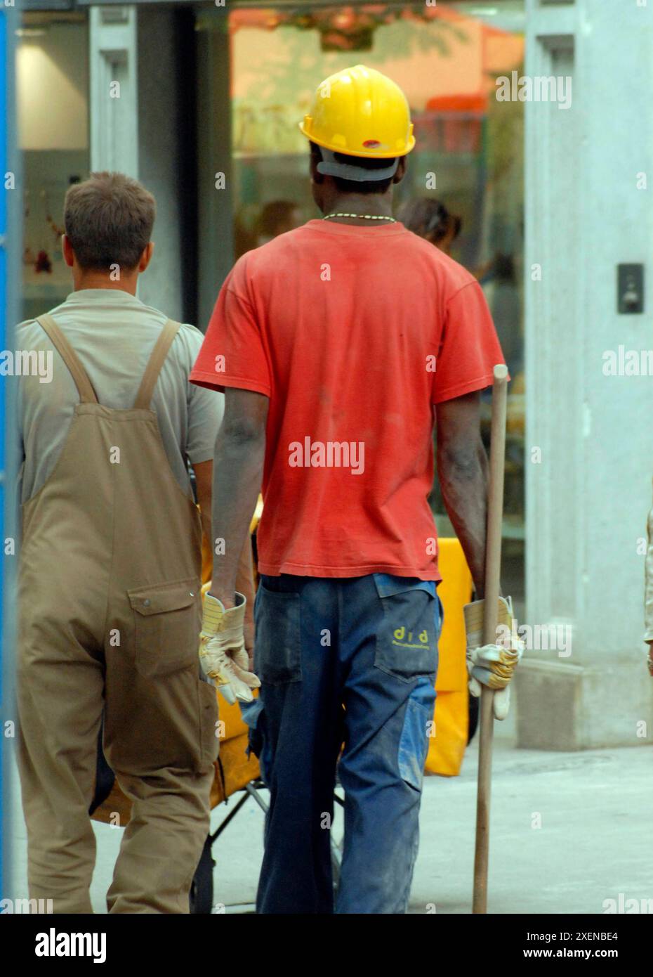construction worker at a building site, employee in construction ...