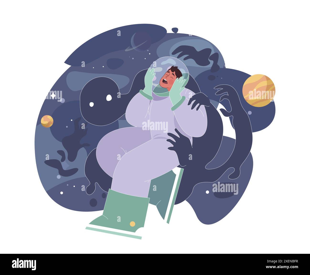 Isolated isolation solitude Stock Vector Images - Alamy