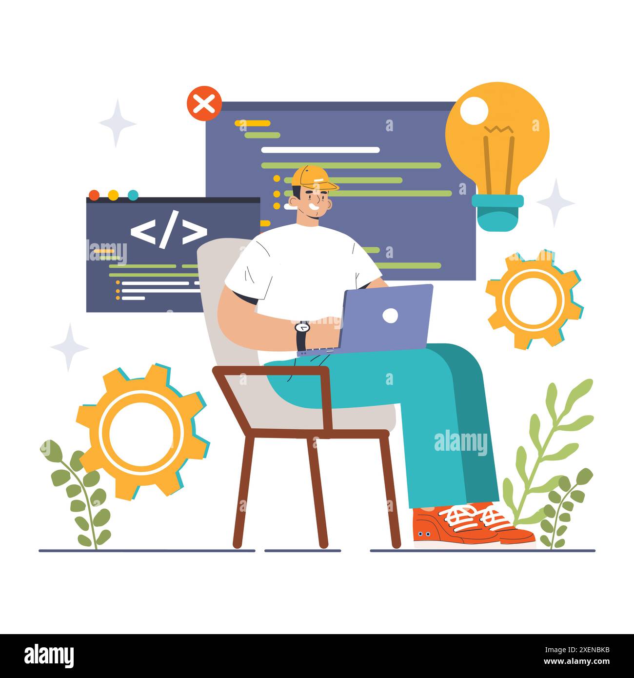 Software Development Coding Back End And Front End Engineering Or Programming Software Script