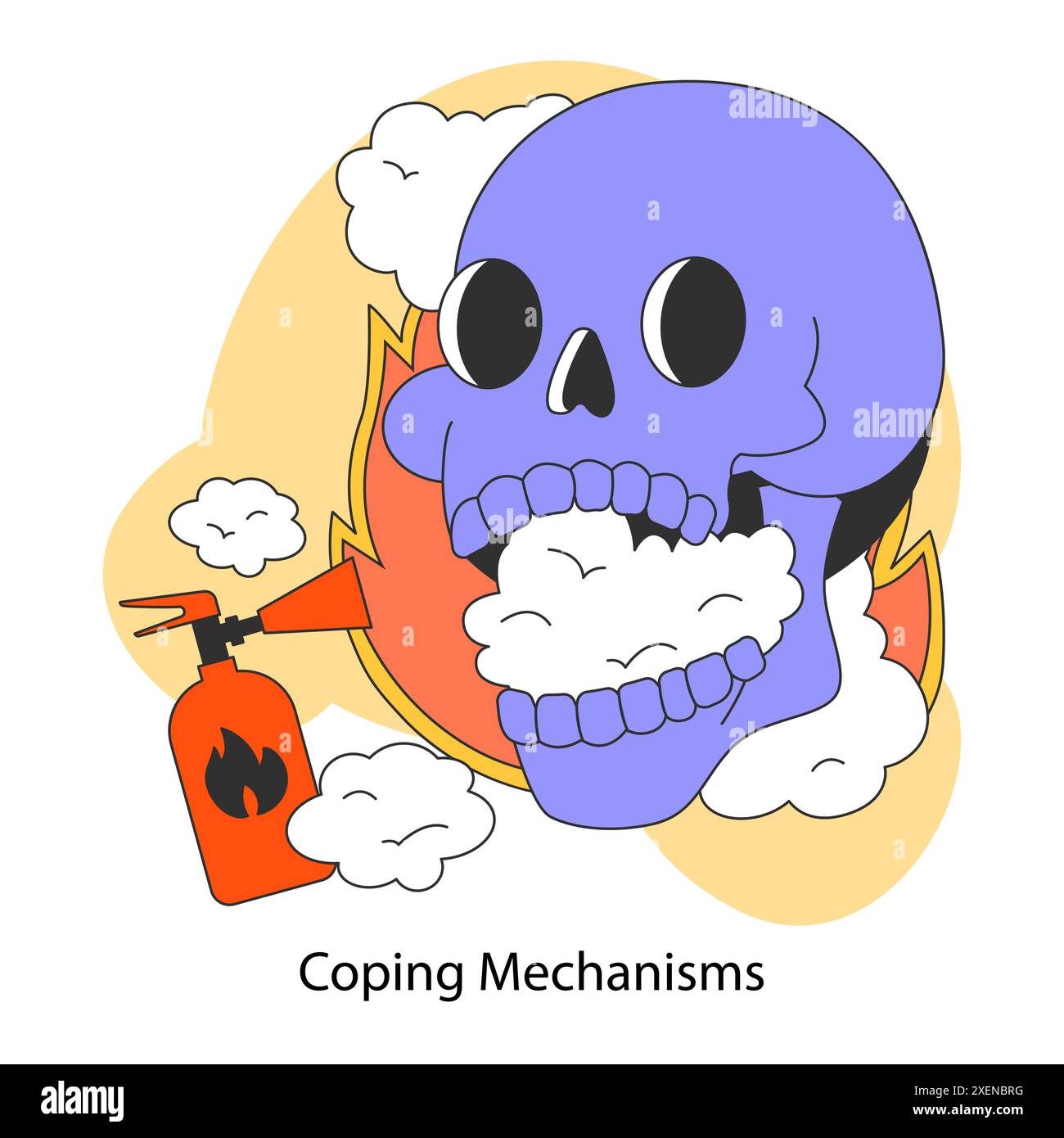 Stress coping mechanism Stock Vector Images - Alamy