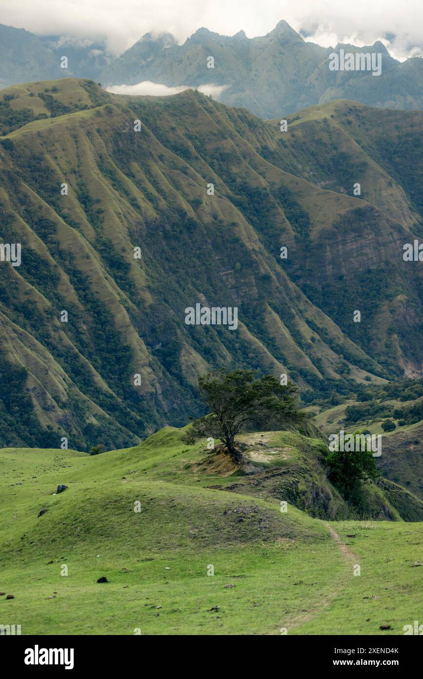 Rugged mountainous landscape at Lembah Ollon; Lumbah Ollon ...