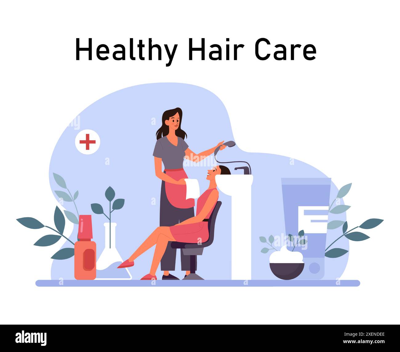 Shampoo hair mask comb Stock Vector Images - Alamy