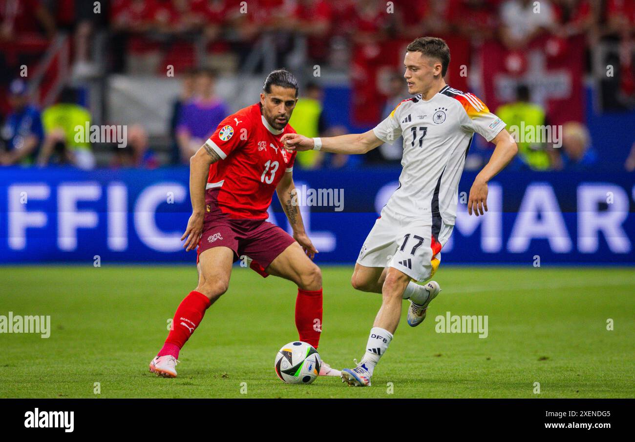 Frankfurt, Germany. 23rd Jun 2024. Florian Wirtz (DFB) Ricardo ...