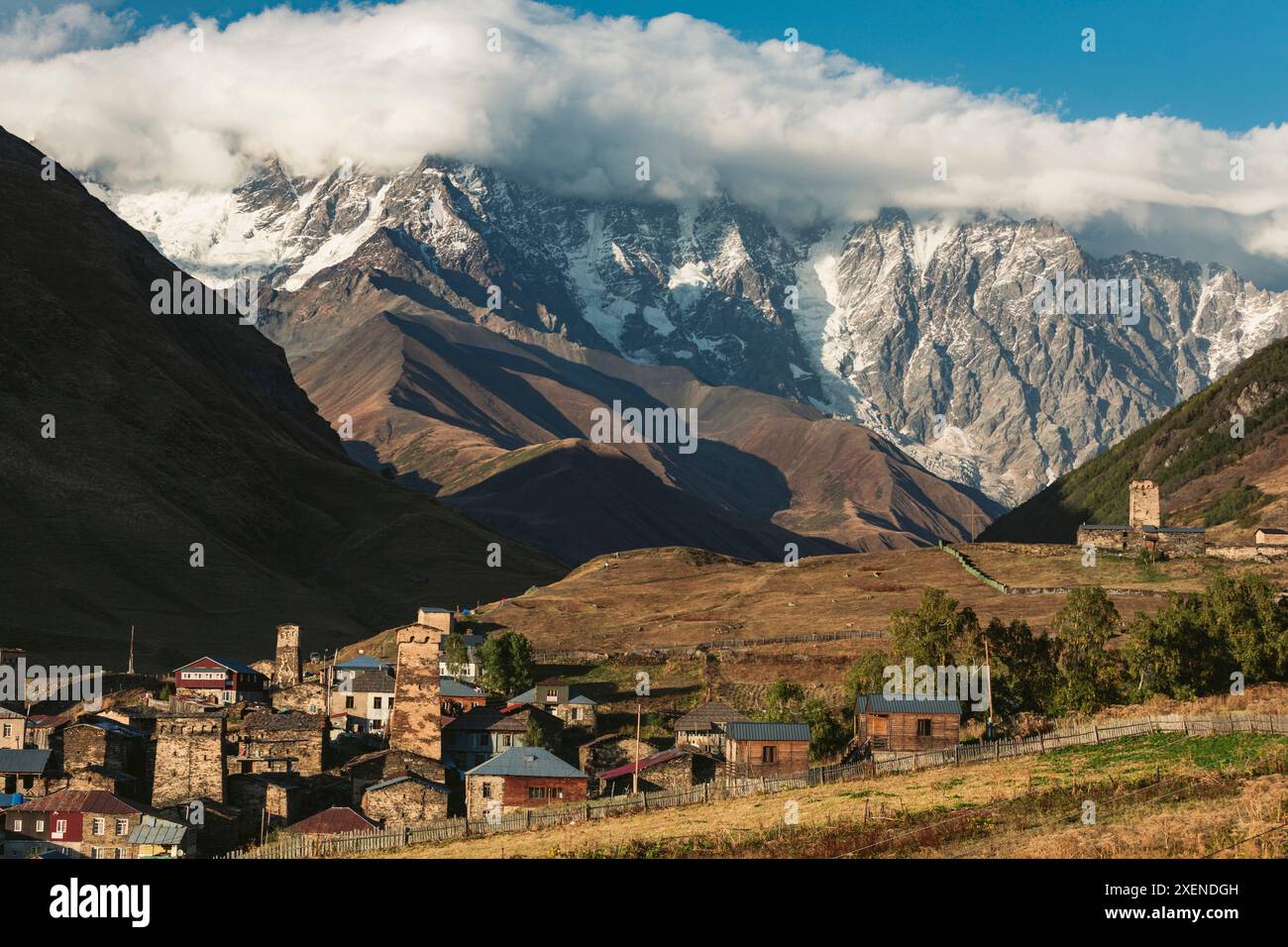 Community of Ushguli in the Great Caucasus mountains of Svaneti ...