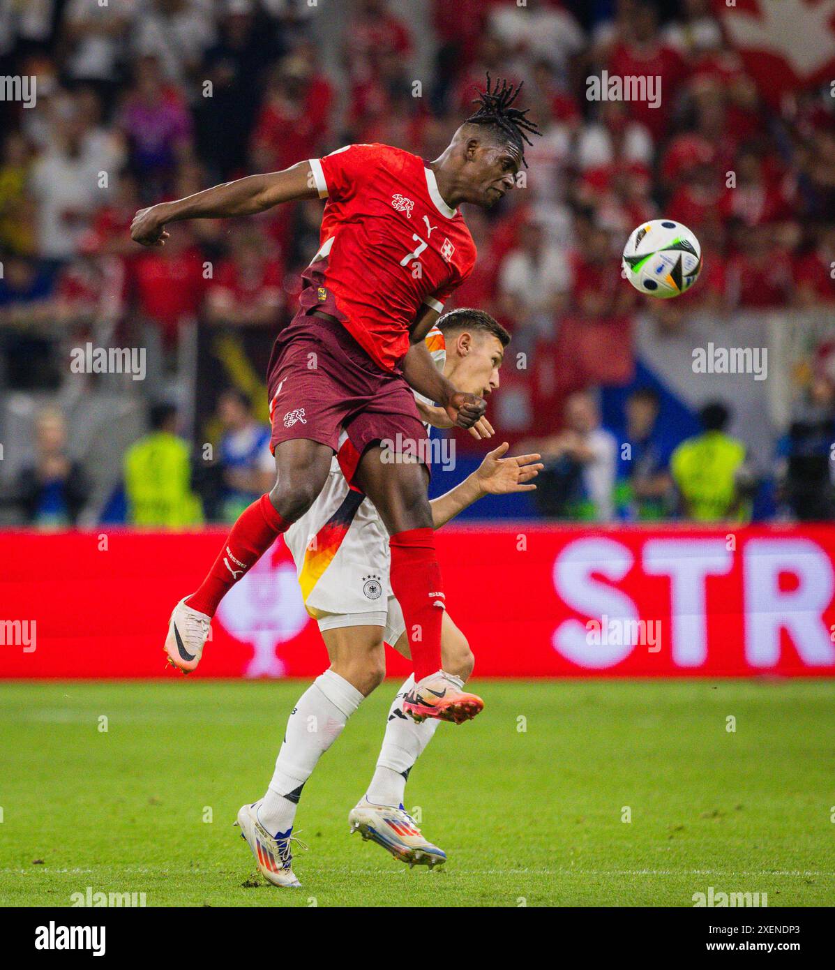 Frankfurt, Germany. 23rd Jun 2024. Breel Embolo (SUI) Nico ...