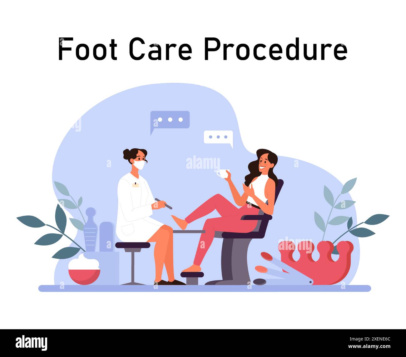 Pedicure in beauty spa salon. Feet skin and nail treatment and design ...