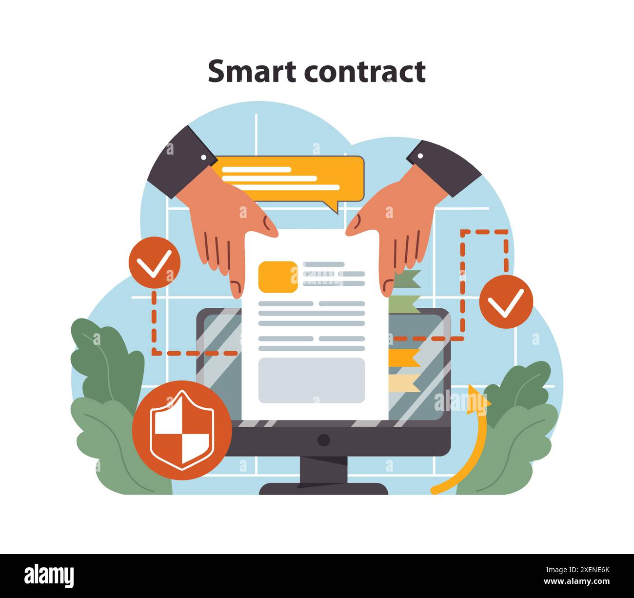 Defi Decentralized Finance Digital Smart Contract Electronic Document Smart Distributed