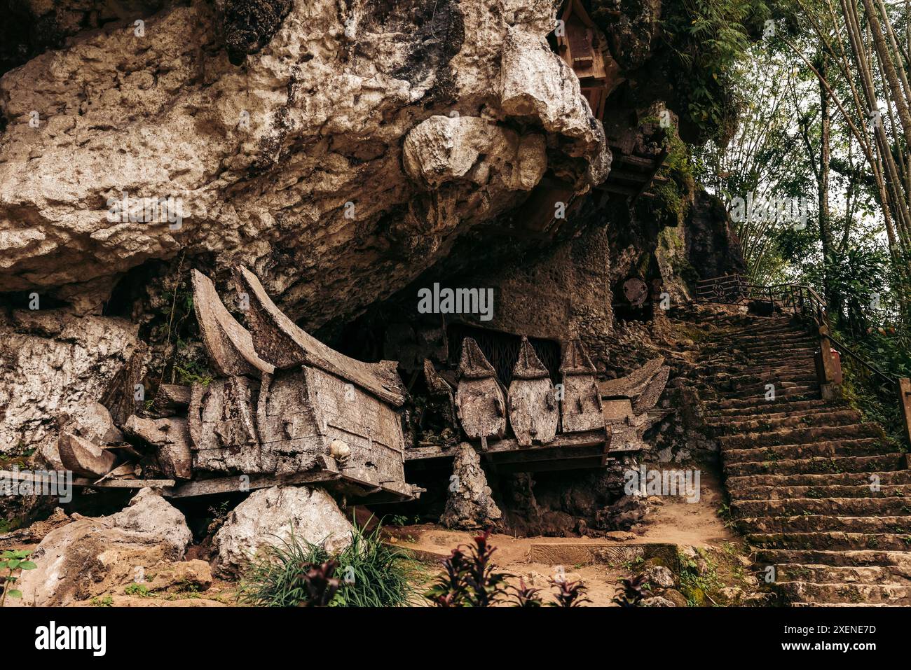 Graveyard of the Toraja people in the Rante Pao area of North Toraja ...