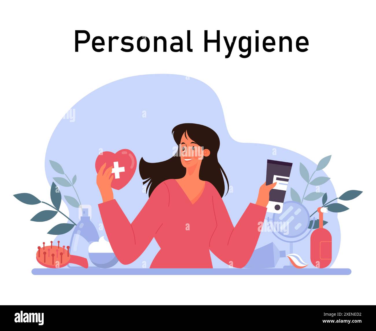 Personal hygiene. Healthy lifestyle and self-care. Character dental ...