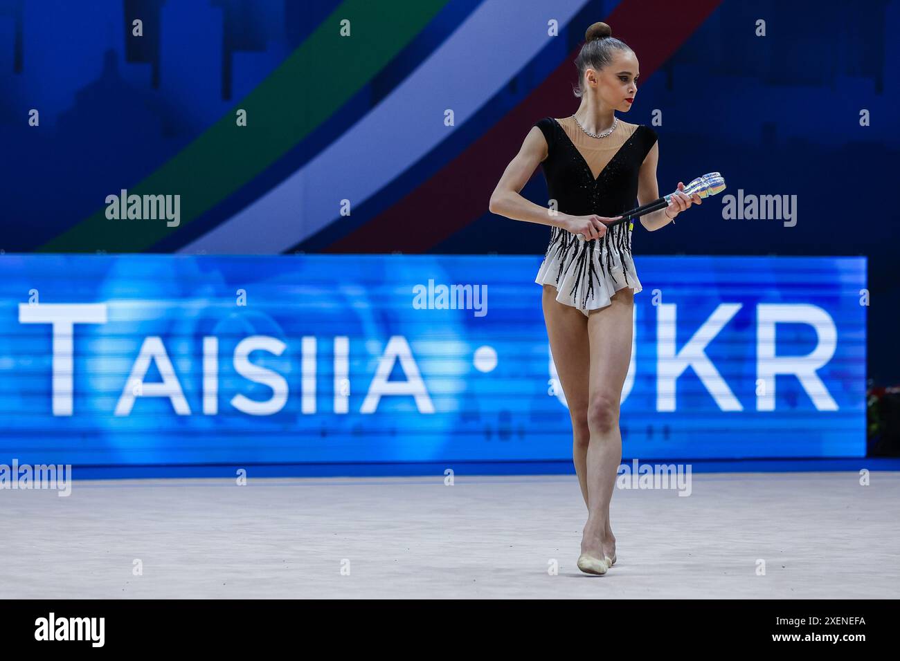 Taisiia Onofriichuk (UKR) seen in action during the clubs competition ...