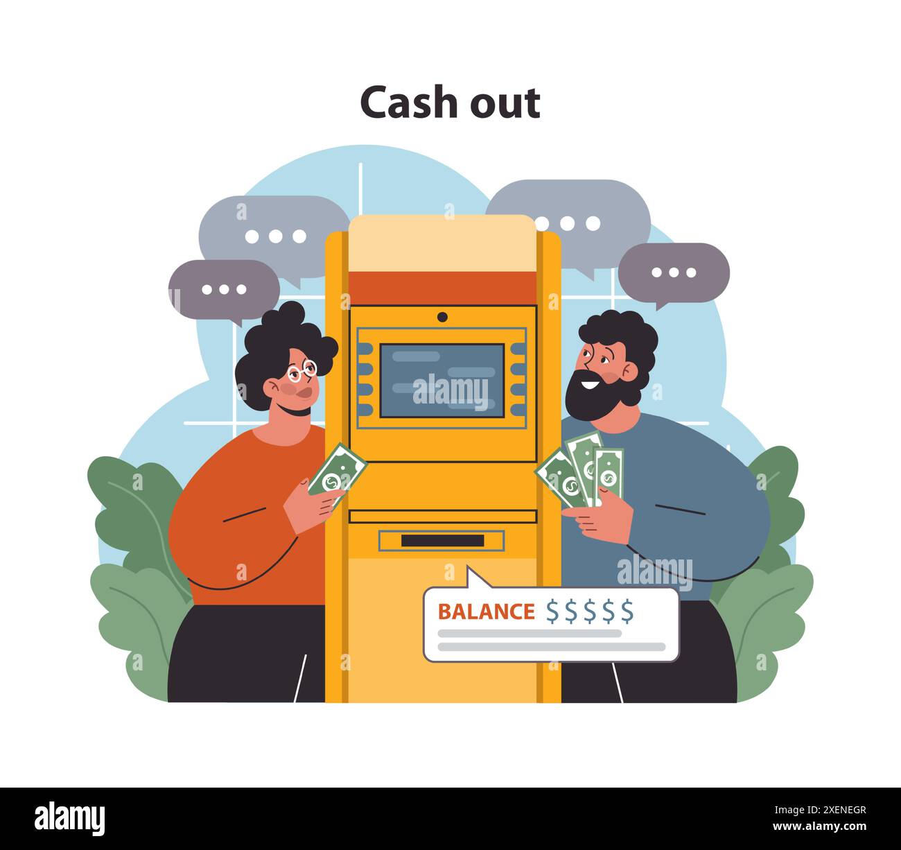 DeFi, decentralized finance. Money withdrawal and transfer. Woman with ...