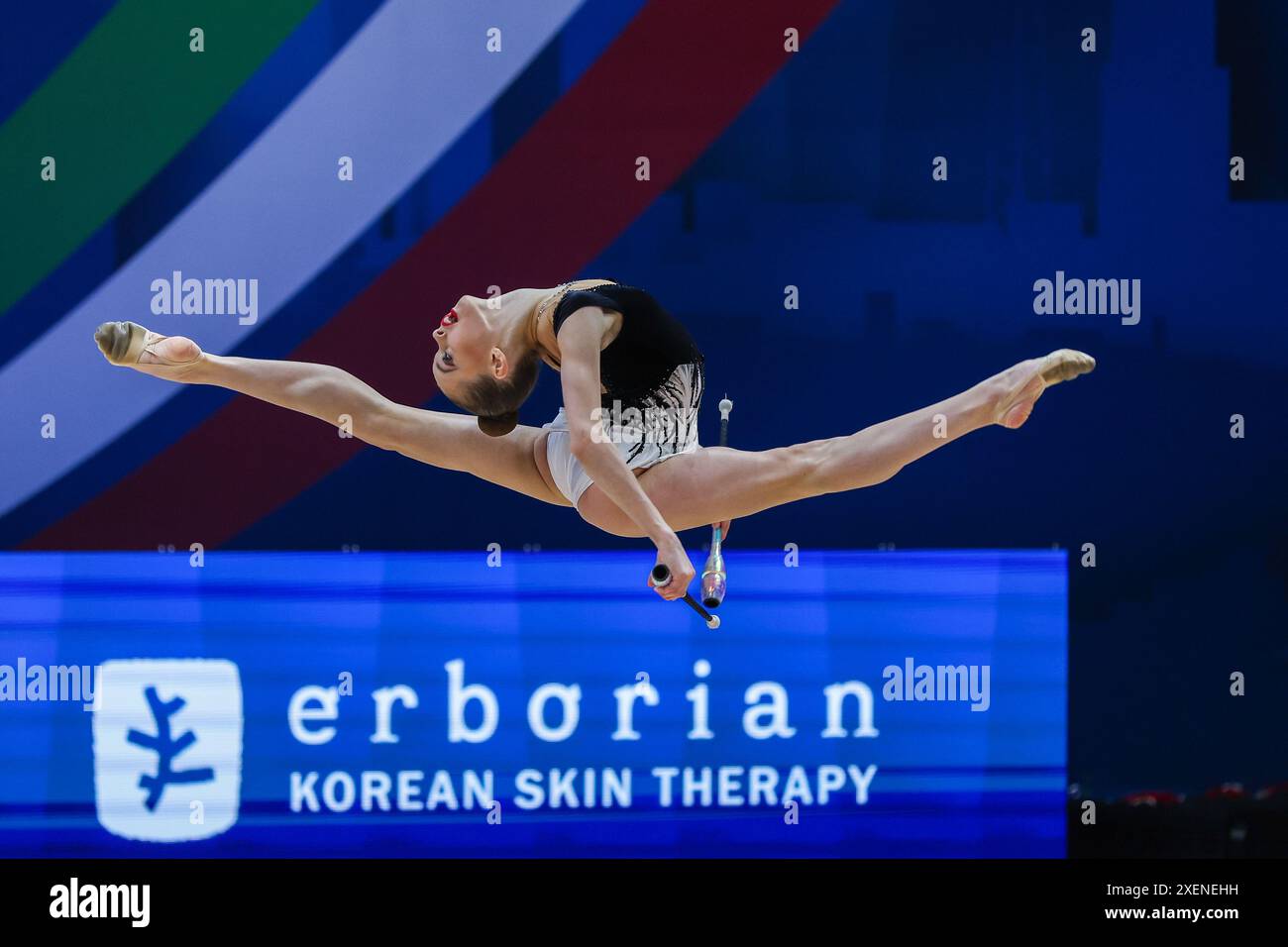 Taisiia Onofriichuk (UKR) seen in action during the clubs competition ...