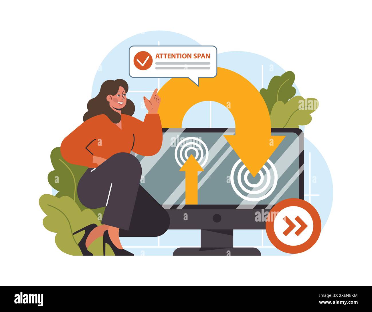 Hyperfocus. Focus and concentration skill. Self-discipline and time ...