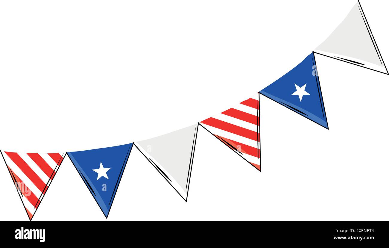 Flag pennant of United States Vector illustration Stock Vector Image ...