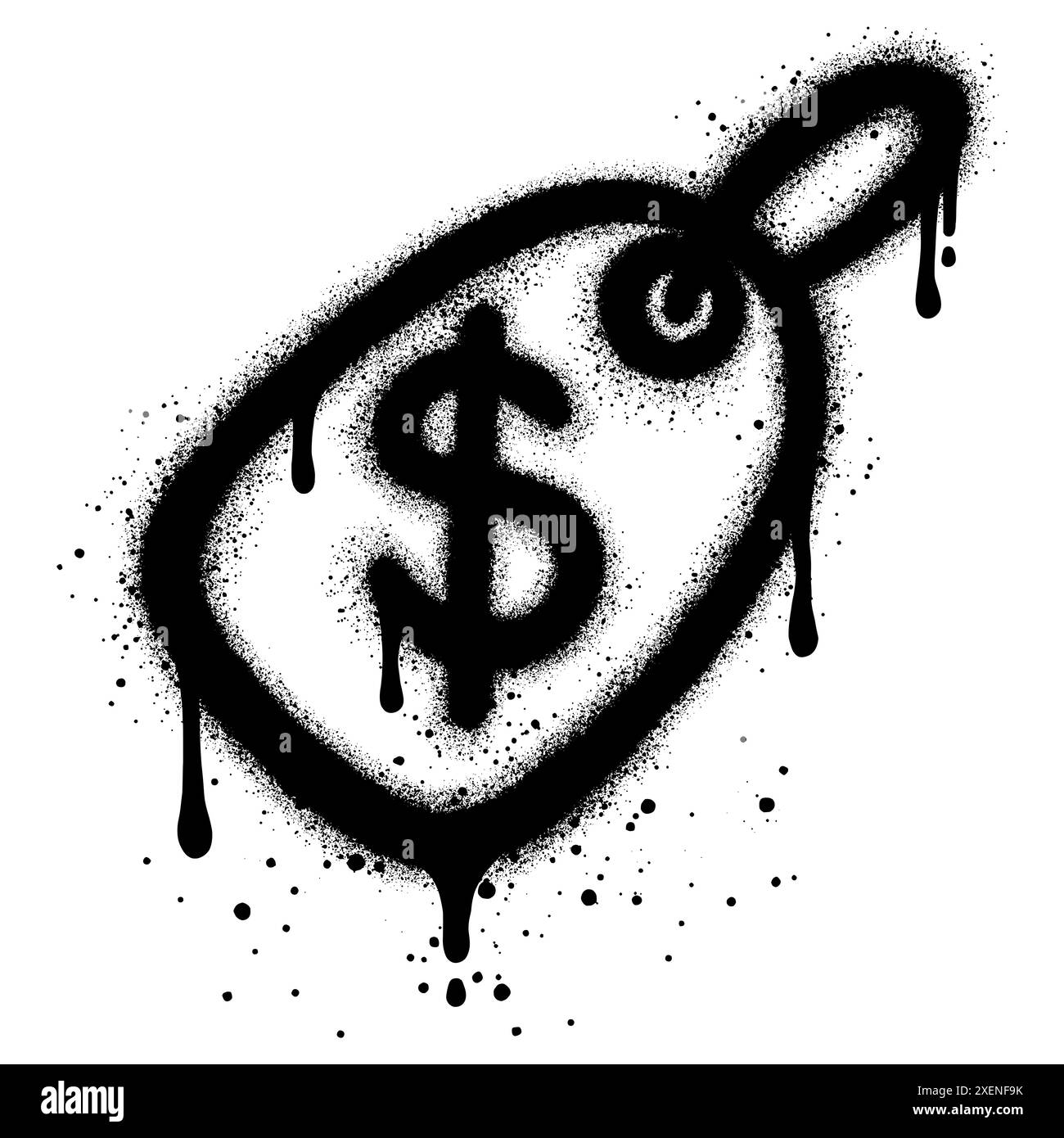 Spray Painted Graffiti price tag Sprayed isolated with a white ...