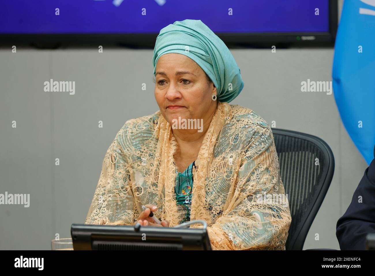 United Nations, New York, USA, June 28, 2024 - Deputy Secretary-General Amina Mohammed during ...