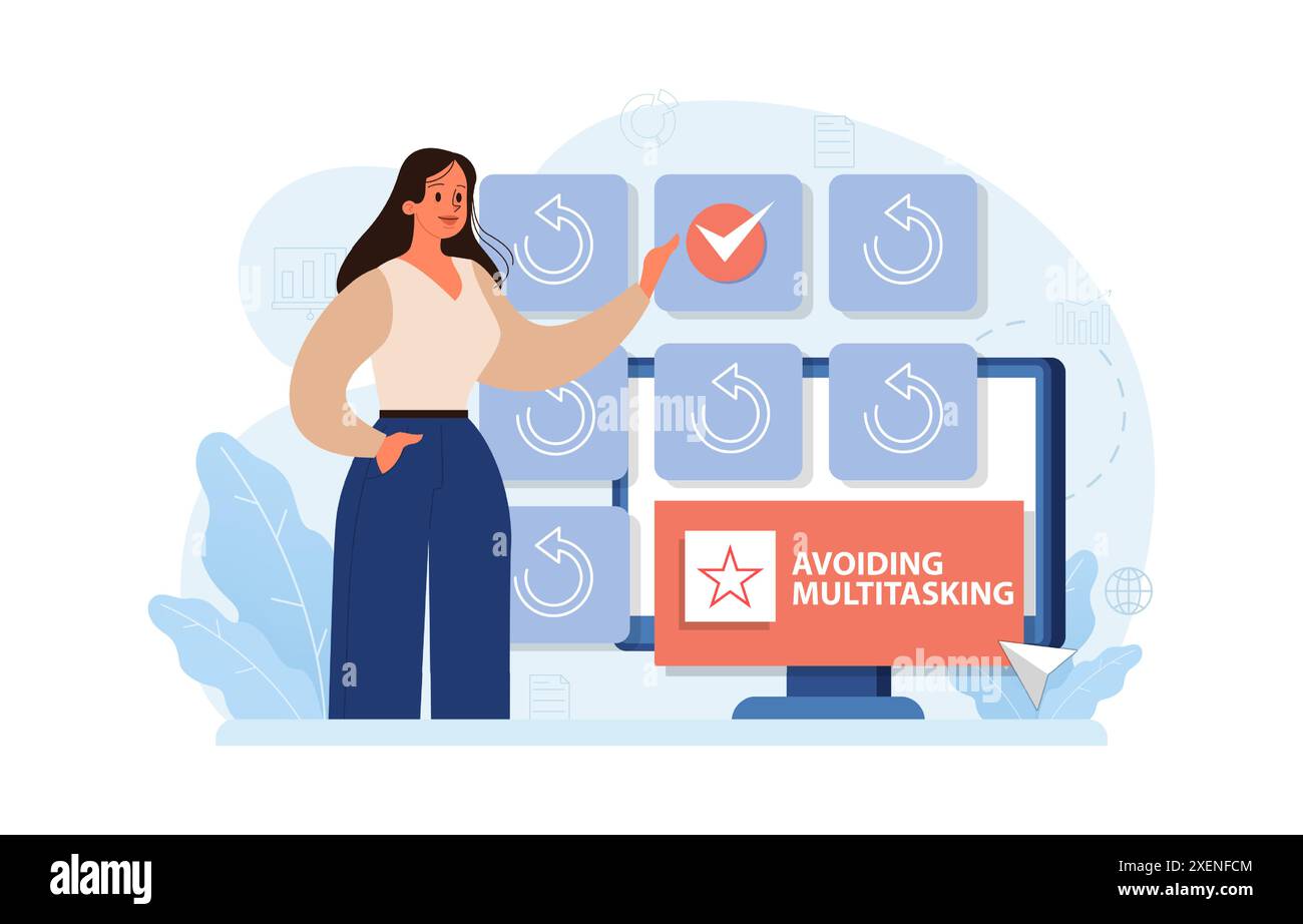 Hyperfocus. Focus and concentration skill. Self-discipline and time ...