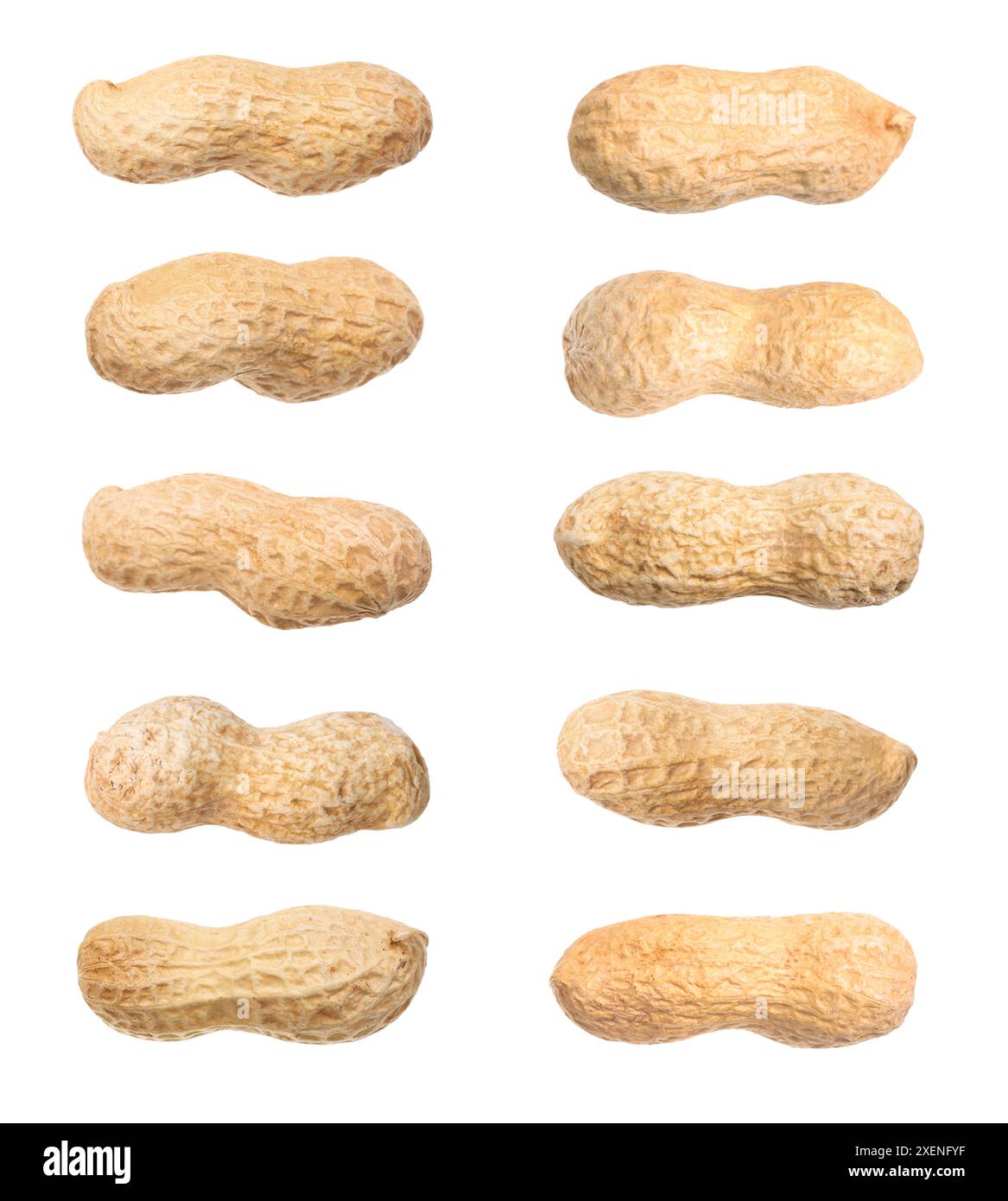 Many peanuts in pods isolated on white, set Stock Photo - Alamy