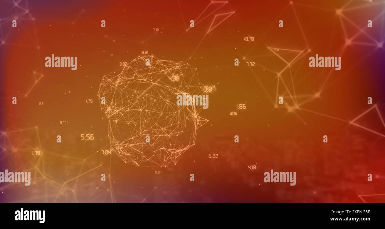 Abstract futuristic network numbers connections hi-res stock ...
