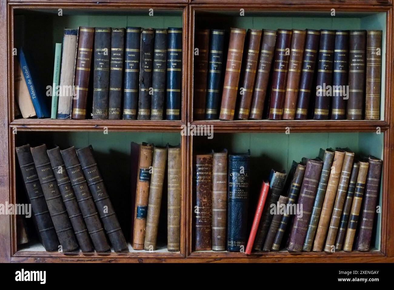 Coimbra, Portugal. Quinta das Lagrimas. Interior old library Stock ...