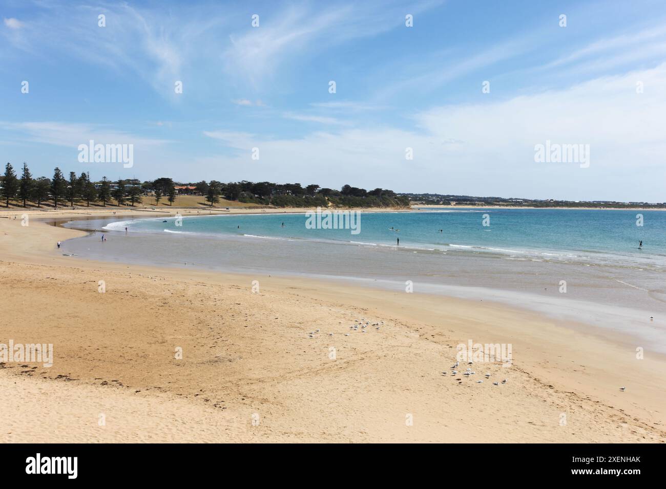 Main beach at Torquay, one of Australia's well known surf areas west of ...