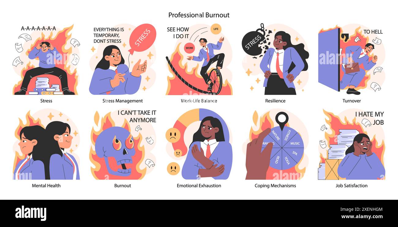 Woman burning paper Stock Vector Images - Alamy