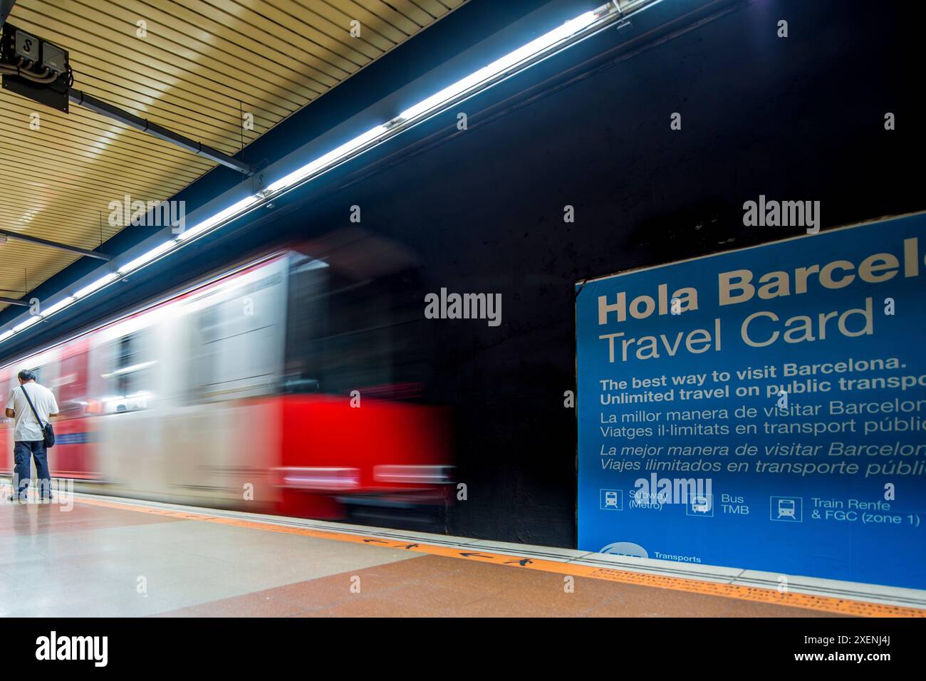 The Metro subway, barcelona, spain Stock Photo - Alamy