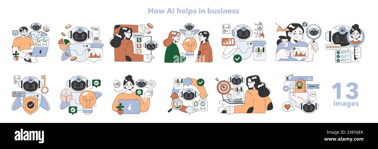 Help of Artificial intelligence for business. AI-powered production ...
