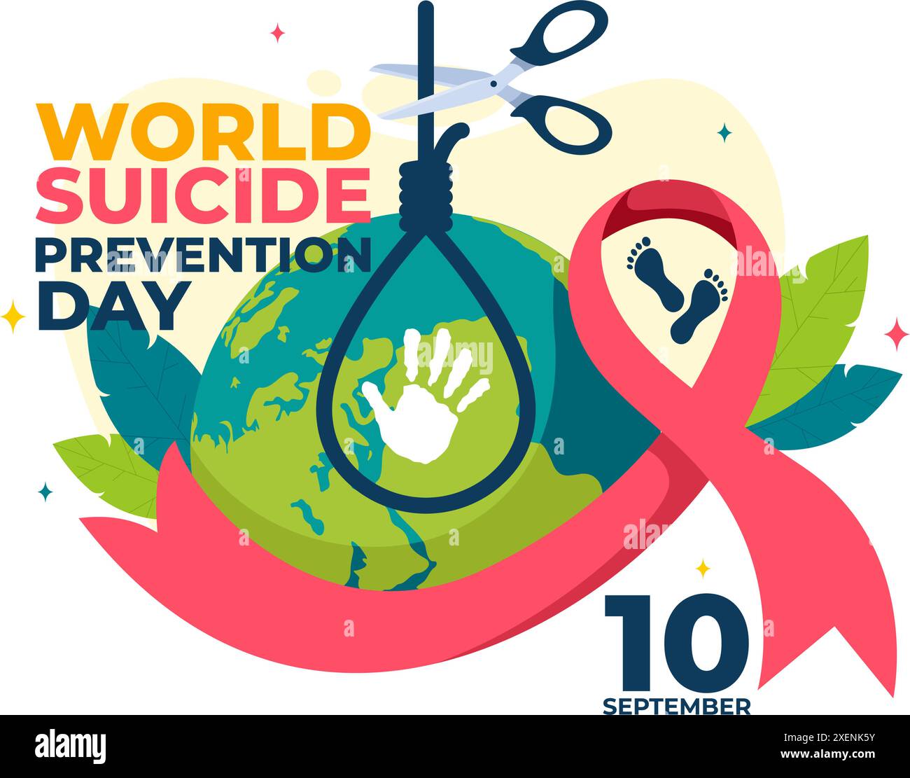 World Suicide Prevention Day Vector Illustration on September 10 with a ...