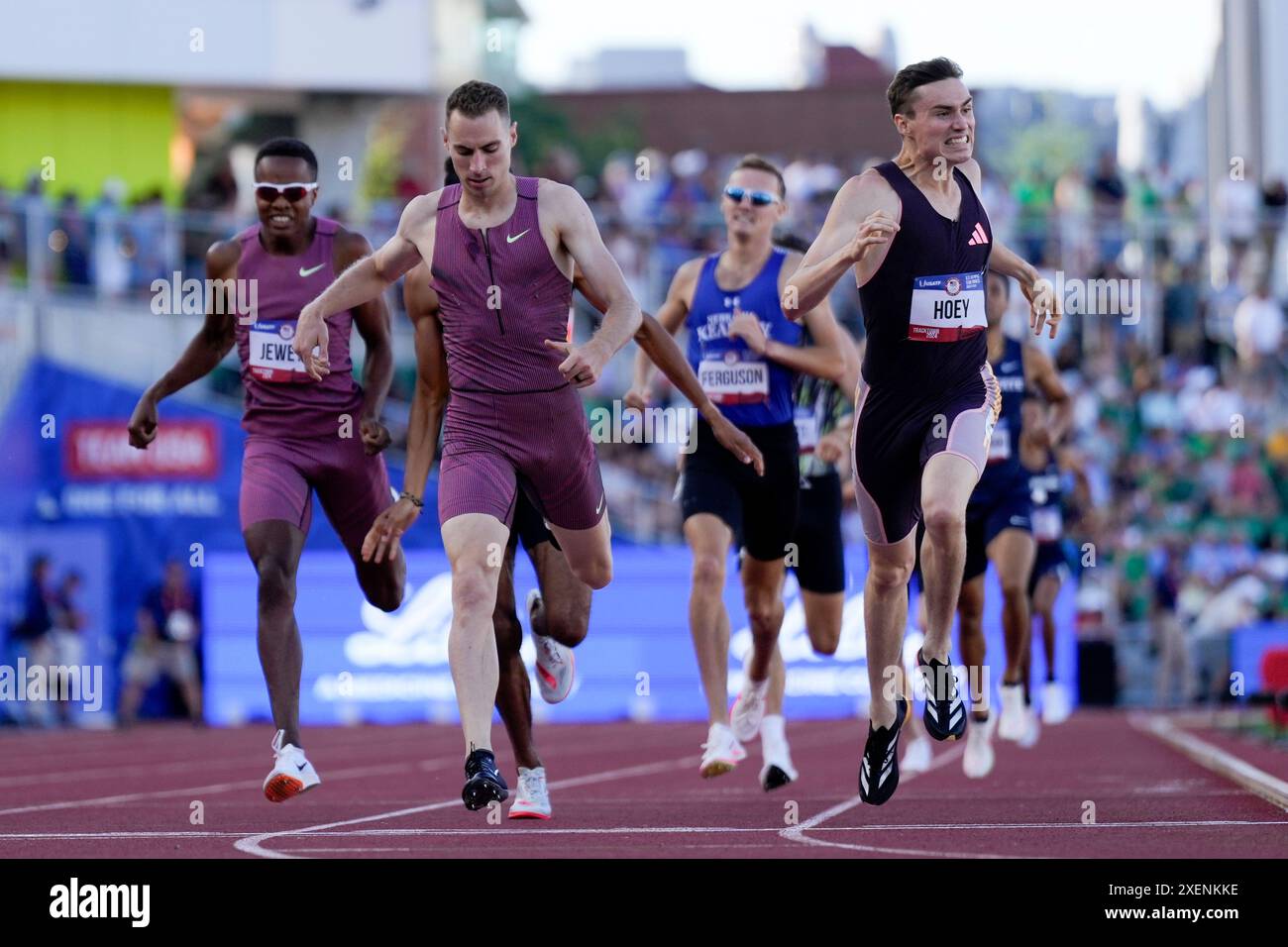 Josh Hoey wins a heat men's 800-meter semi-finals during the U.S. Track ...