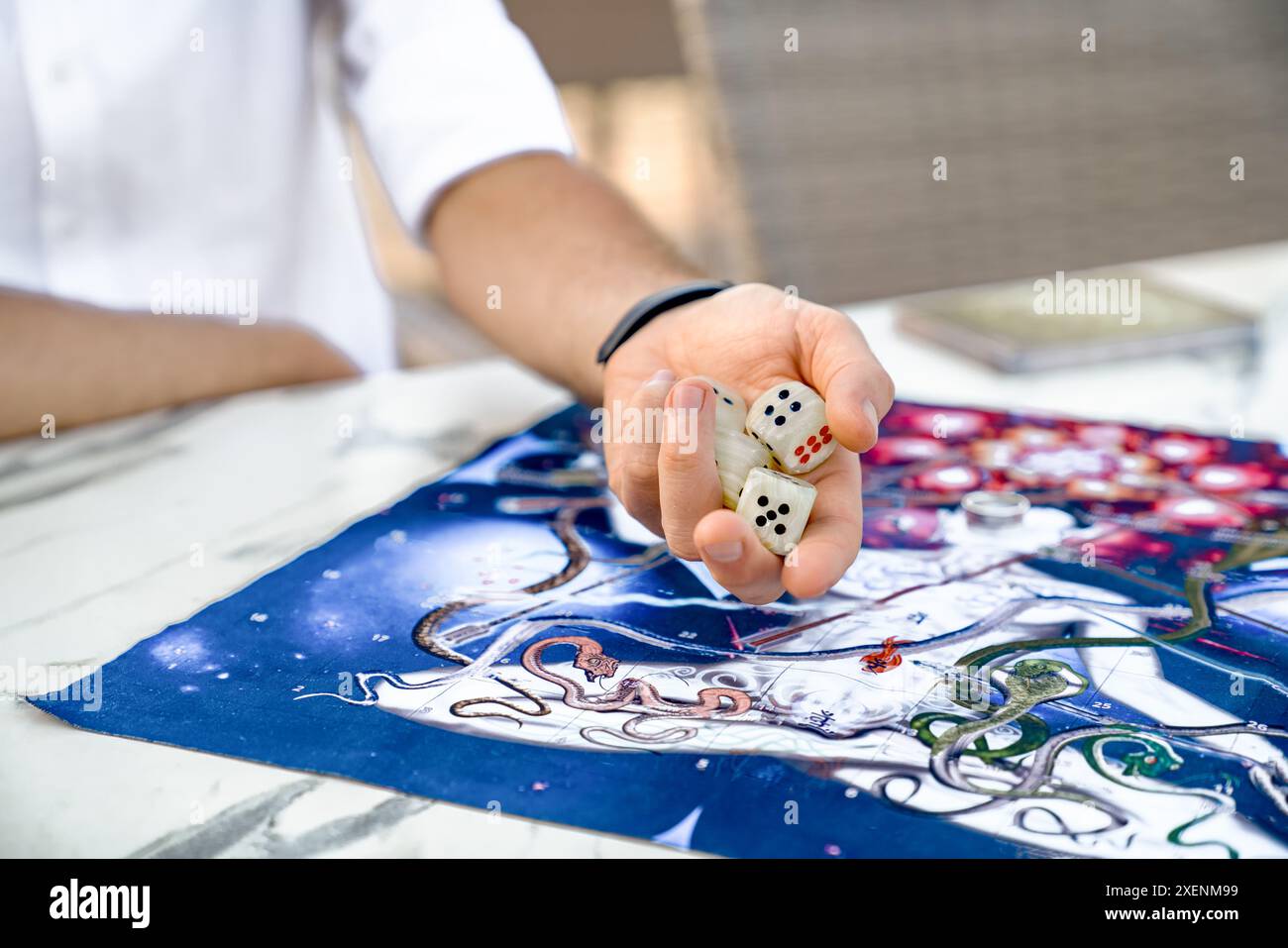 Game Board from Ancient Indian Game Leela with Jade Dice Zar and Close ...