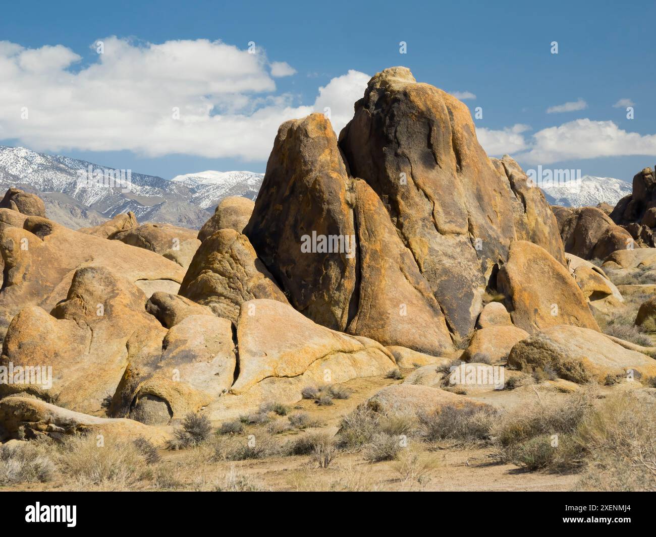 California, Alabama Hills. Weathered granite rock formations Stock ...