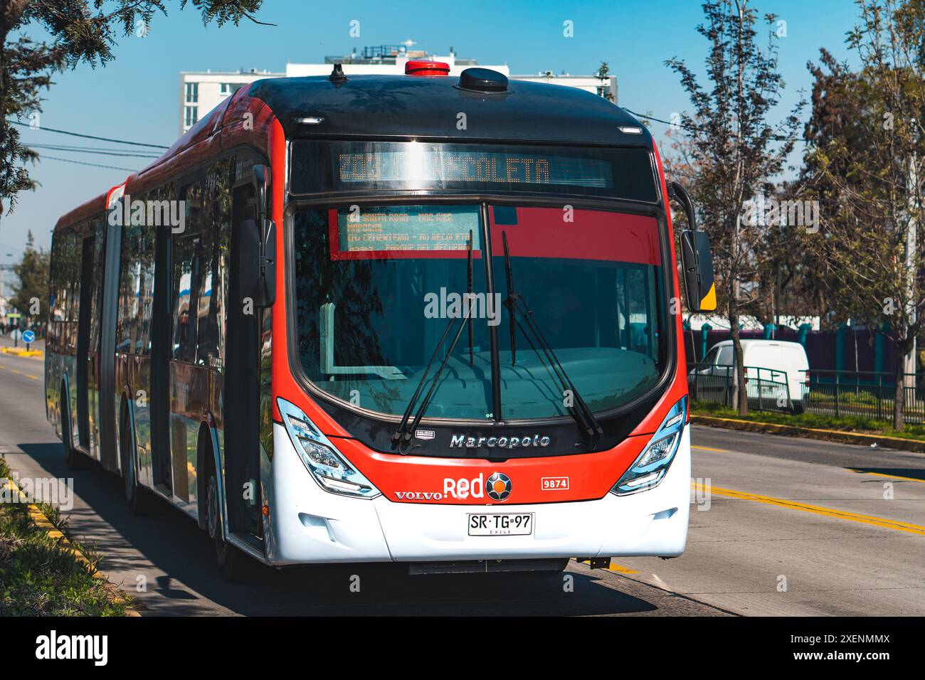 Santiago, Chile - August 26 2023: A brand new public transport ...