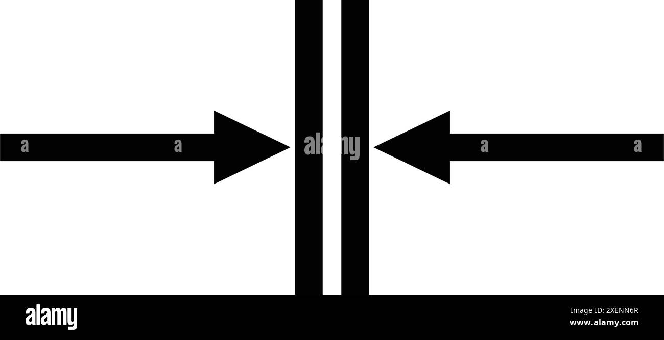 thickness icon, measuring thickness illustration design Stock Vector ...