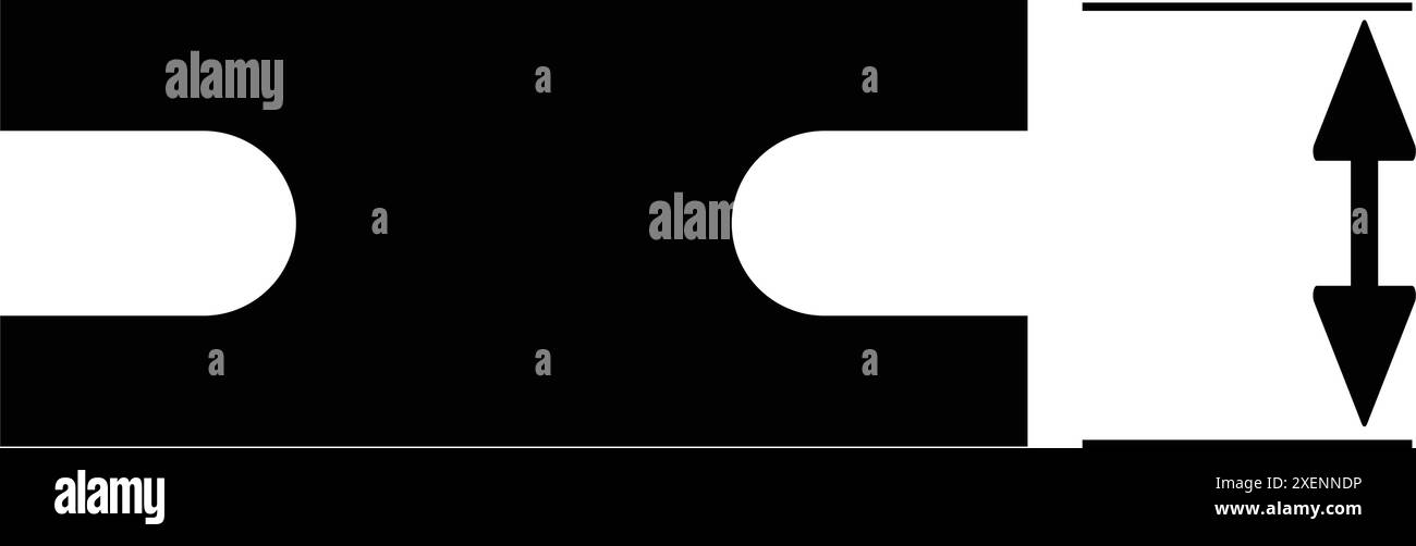 thickness icon, measuring thickness illustration design Stock Vector ...