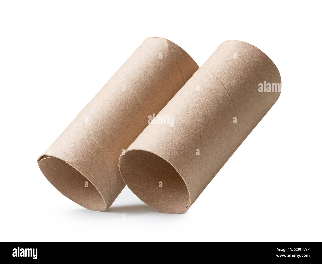 Tissue paper cores are isolated on white background with clipping path ...
